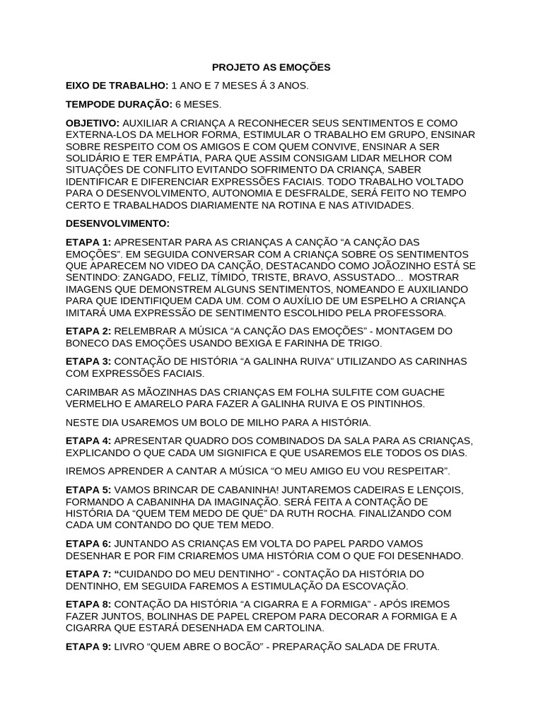 Projeto Materna LL - Tia Bianca | PDF