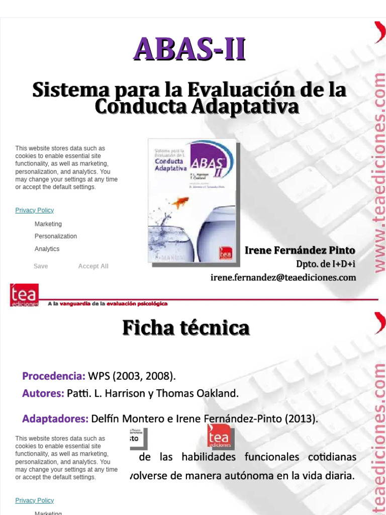 ABAS II - Presentacion | PDF