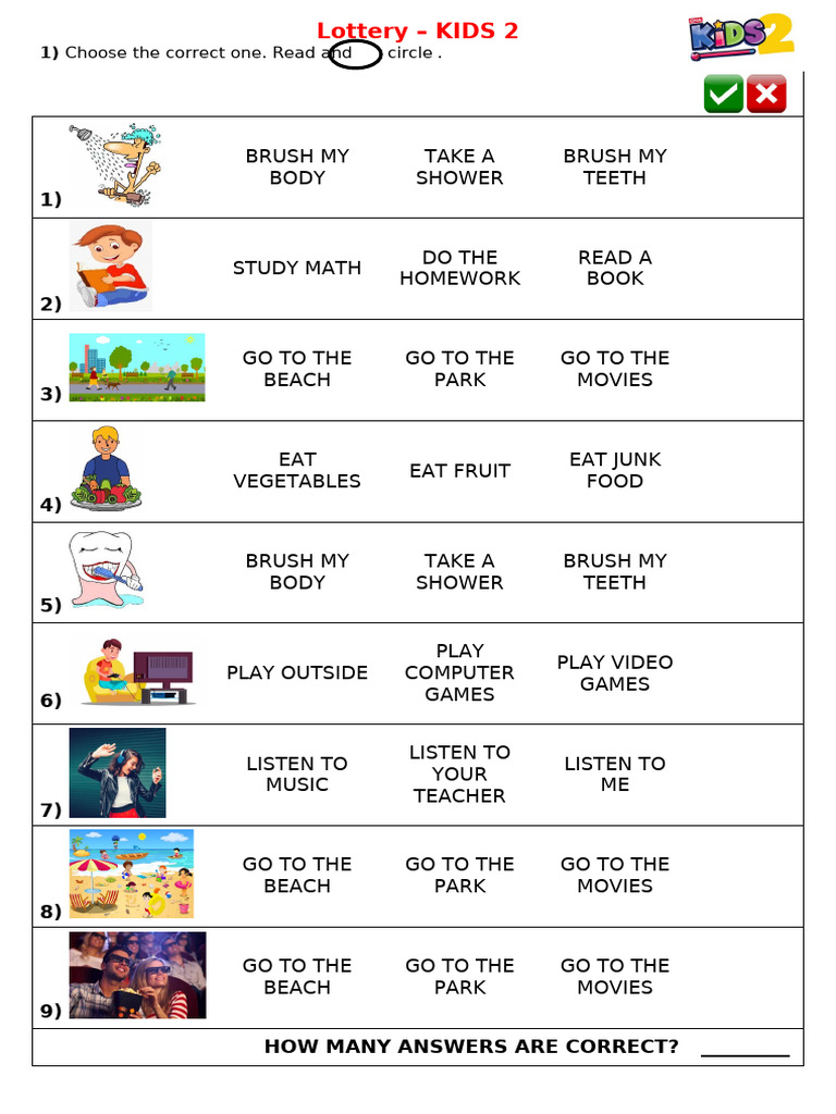 Lottery VERBS | PDF