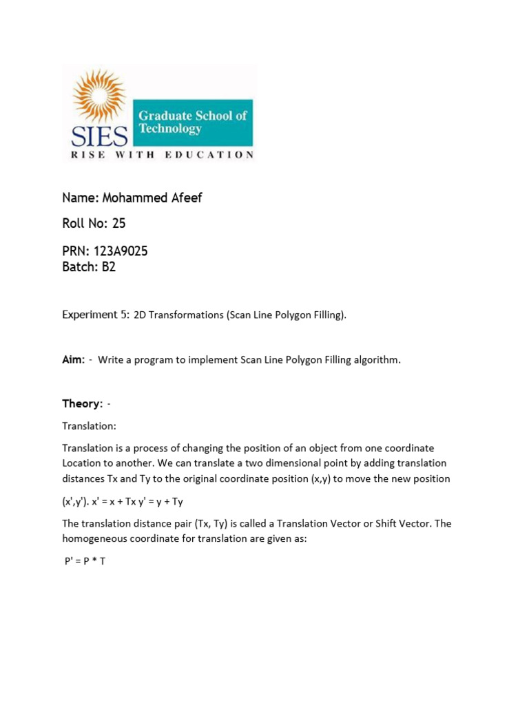 Experiment 5 1 | PDF