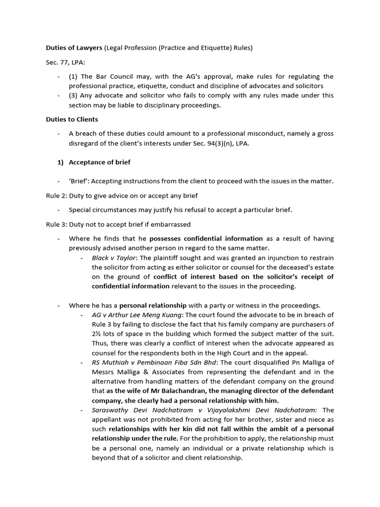 Duties of A Lawyer | PDF
