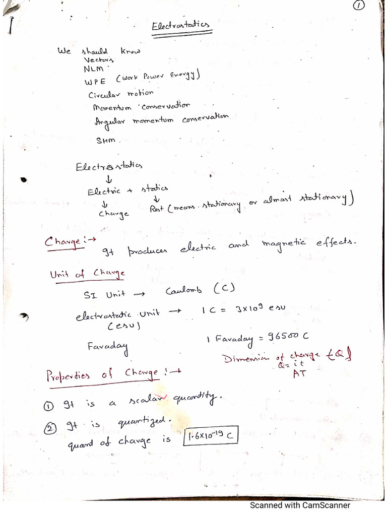 Electrostatics | PDF