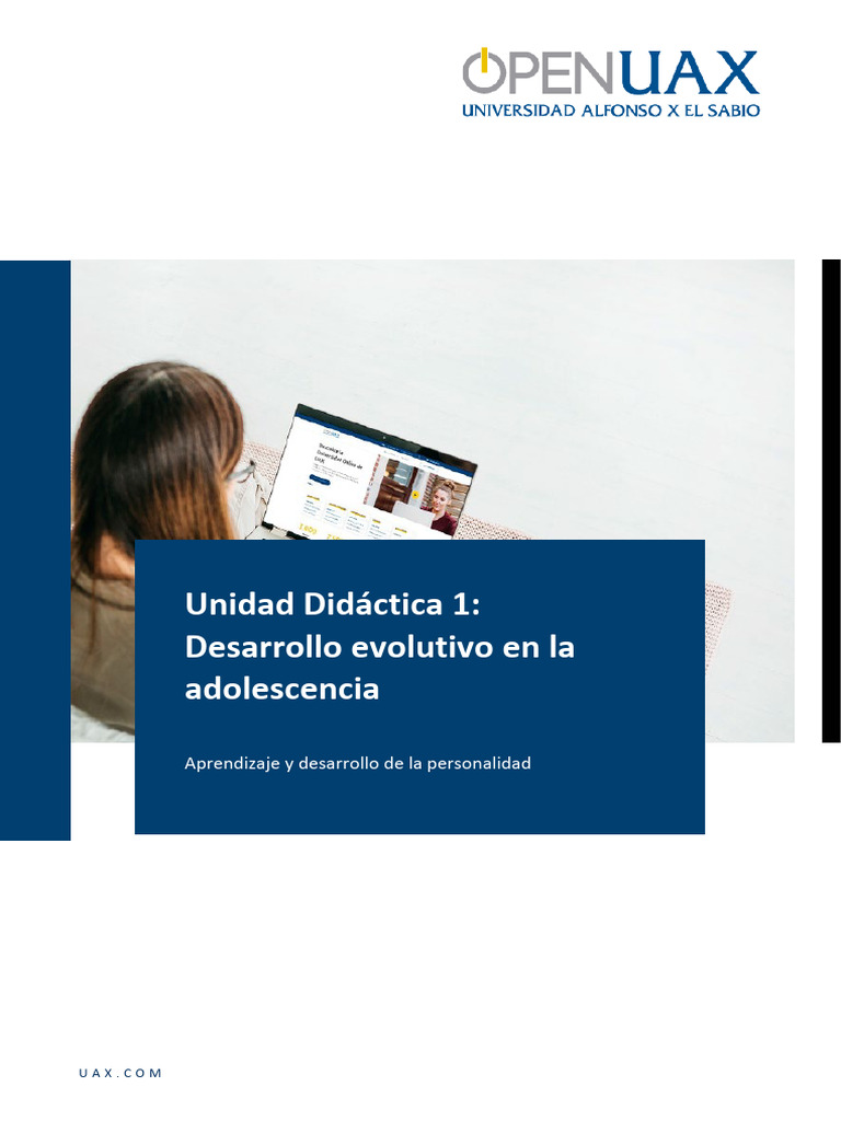 UD 1 Desarrollo Evolutivo en La Adolescencia | PDF