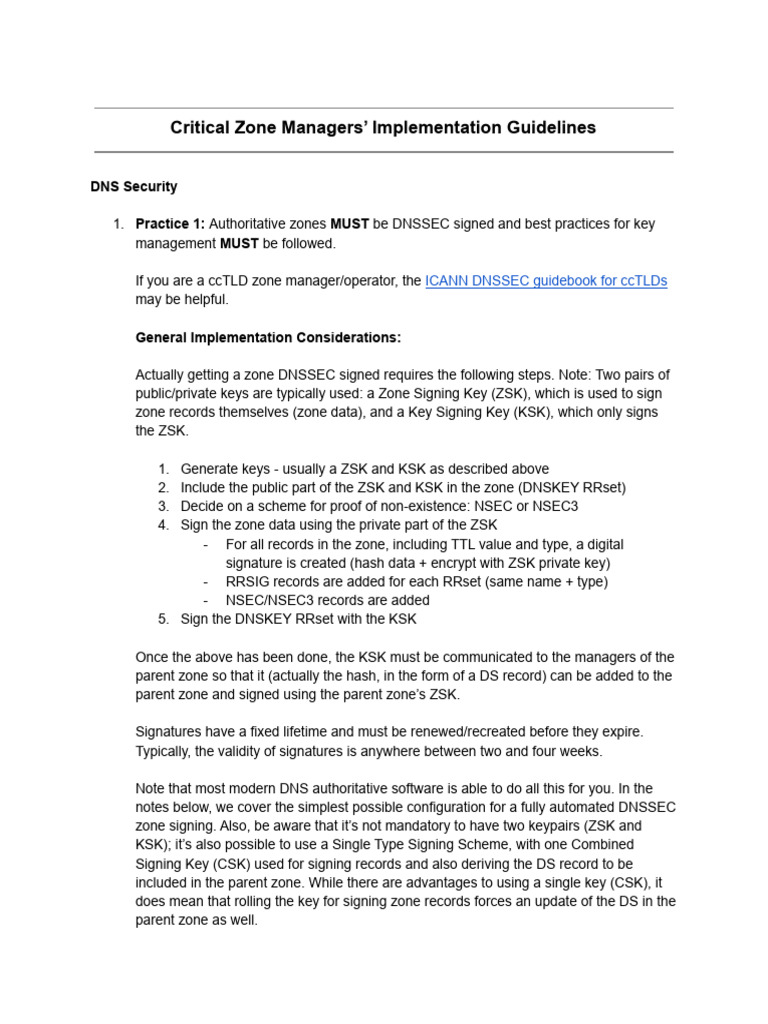 Critical Zone Managers Implementation Guidelines | PDF