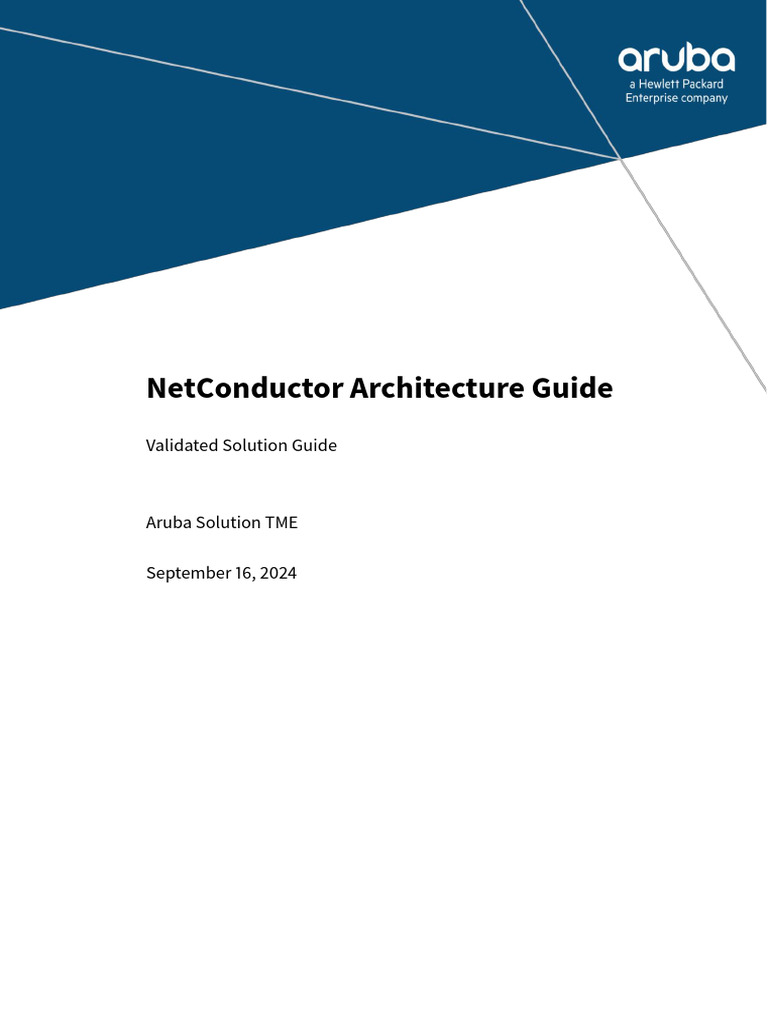 Aruba Central NetConductor Design Guide | PDF