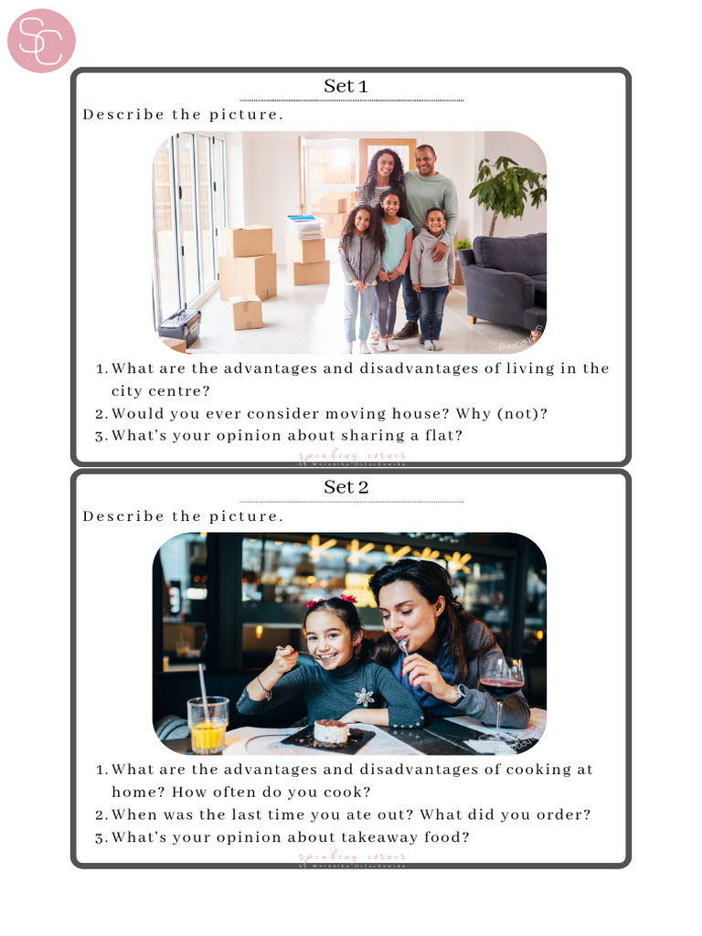 Speaking Cards b1 FREEBIE | PDF