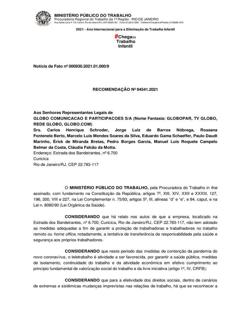 RECOM - Teletrabalho | PDF