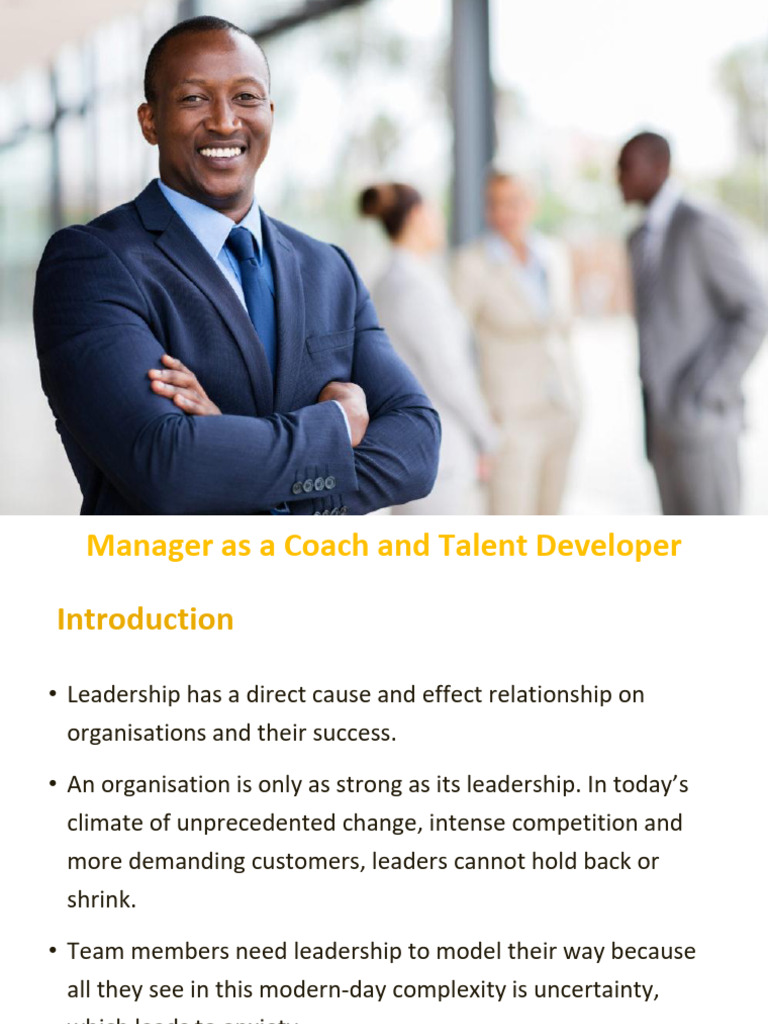 Manager As A Coach and Talent Developer | PDF
