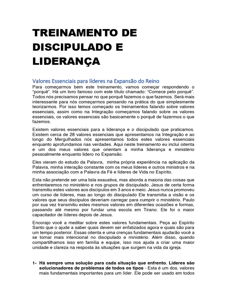 TDL 1 - Valores Essenciais | PDF