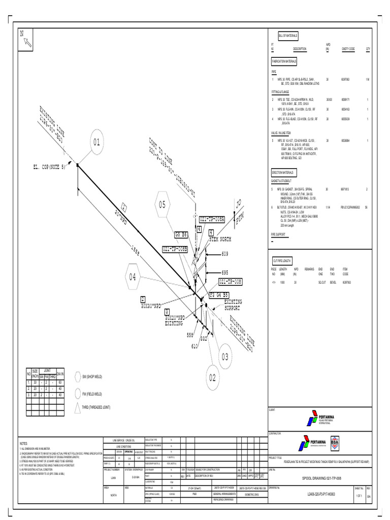 Spool Drawing 021-TP-008 | PDF