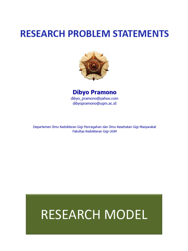 #2&3 Research Problem Statements - FETP 2021 | PDF
