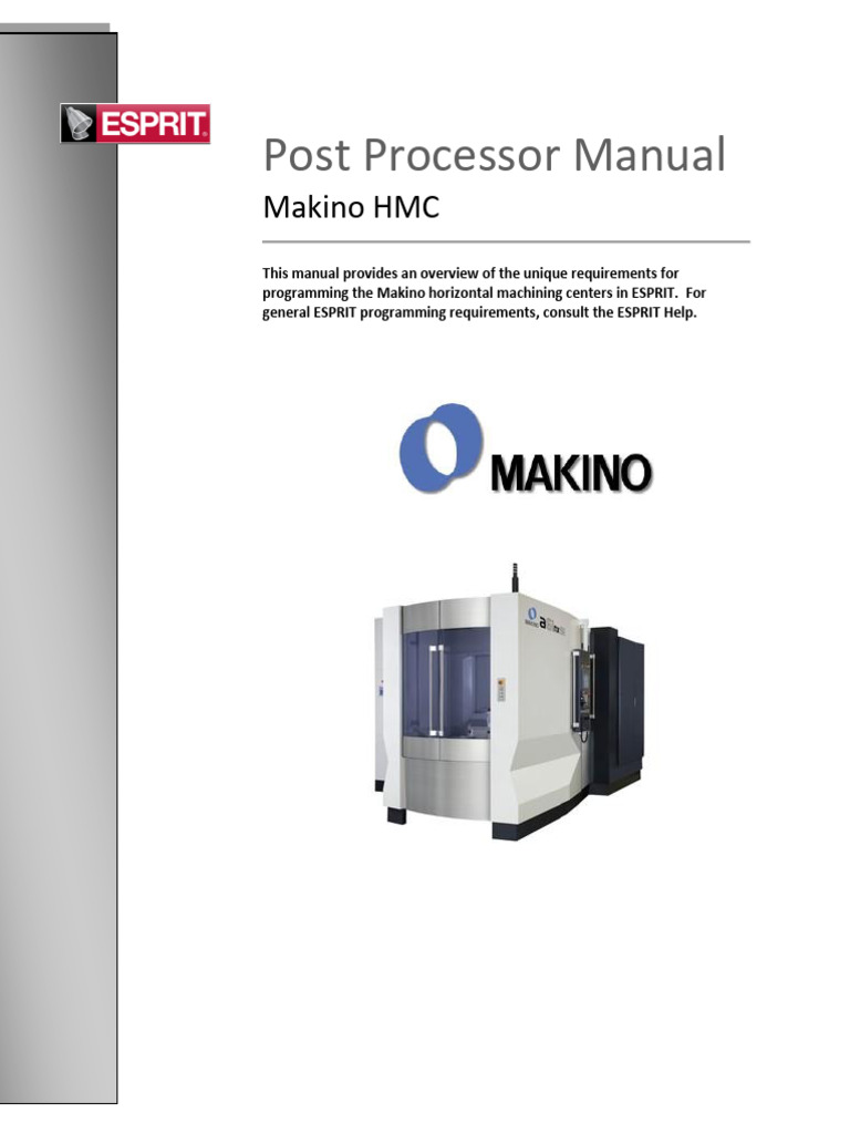Makino HMC Post Manual | PDF