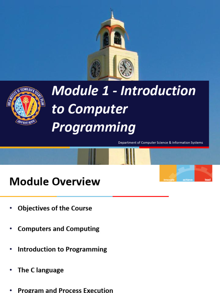 Module 1 - Introduction To Computing Programming | PDF | Computer Data ... Module 1 - Introduction To Computing Programming | PDF | Computer Data ...