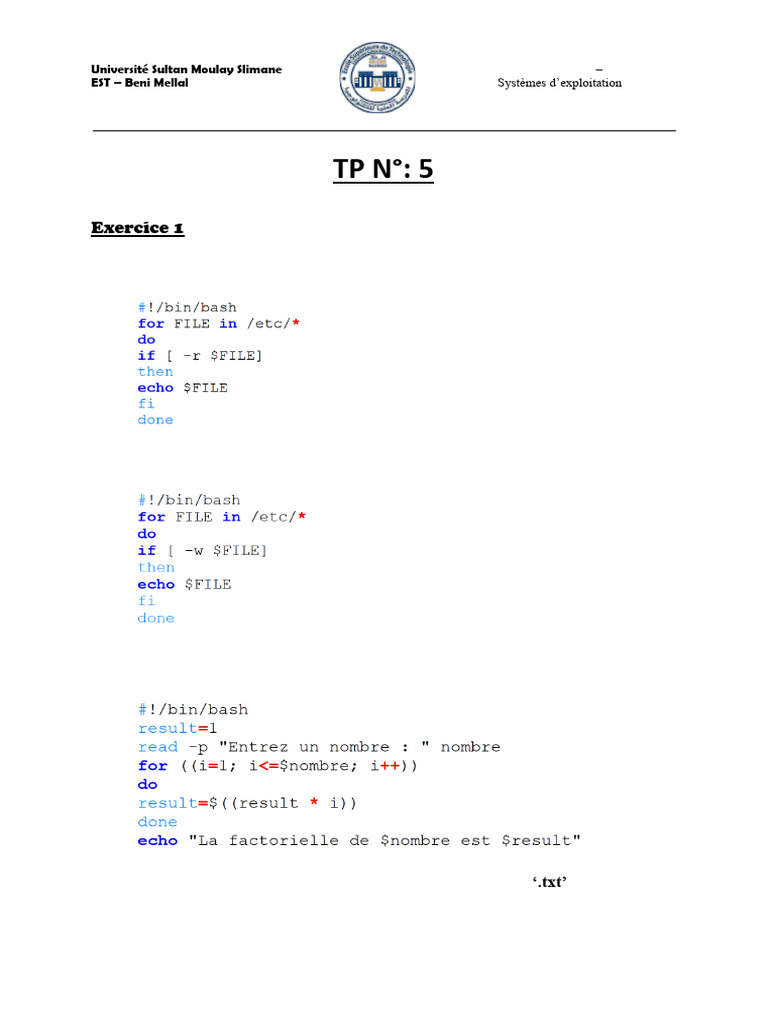 TP5 Correction | PDF