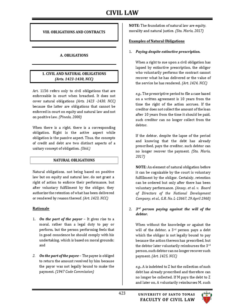 2024 Golden Notes - Civil Law - Oblicon | PDF
