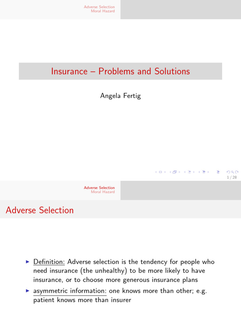 Insurance Problems | PDF