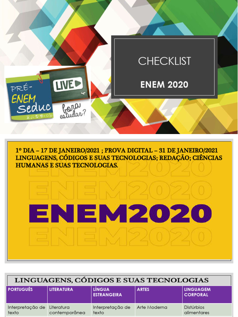 Check List Enem | PDF