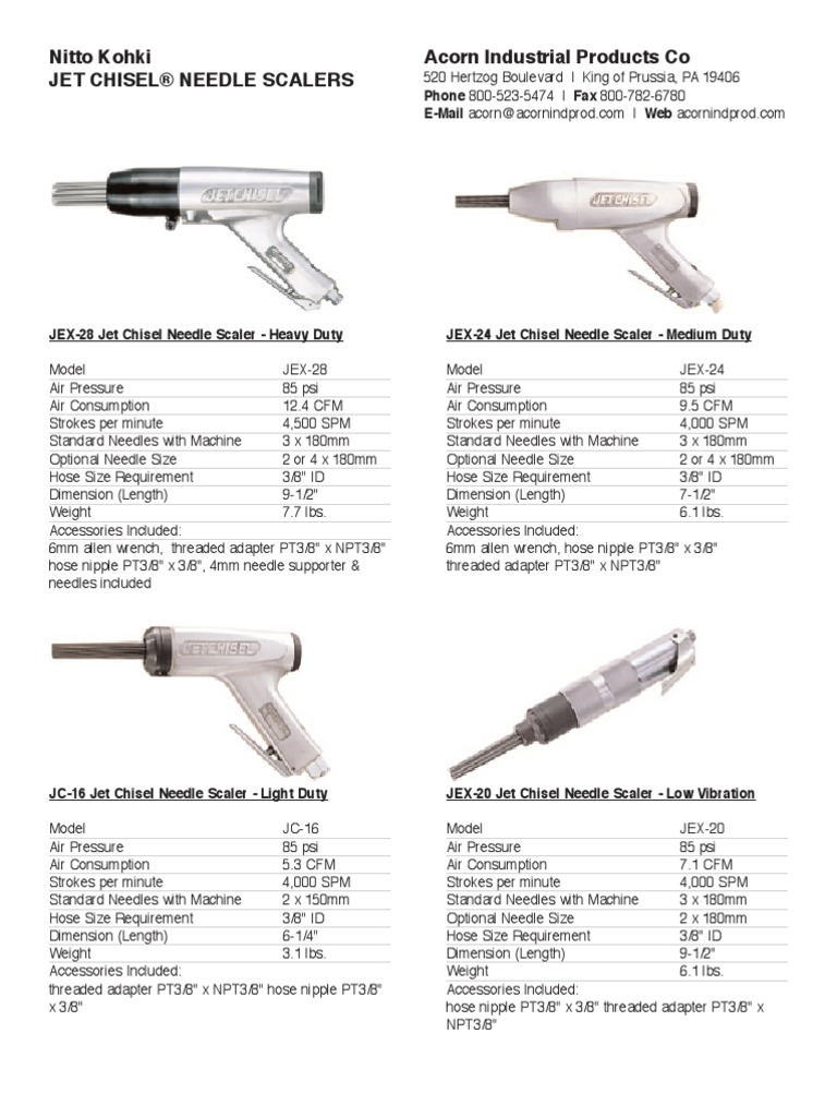 Nitto Needle Scalers | PDF | Valve | Throttle