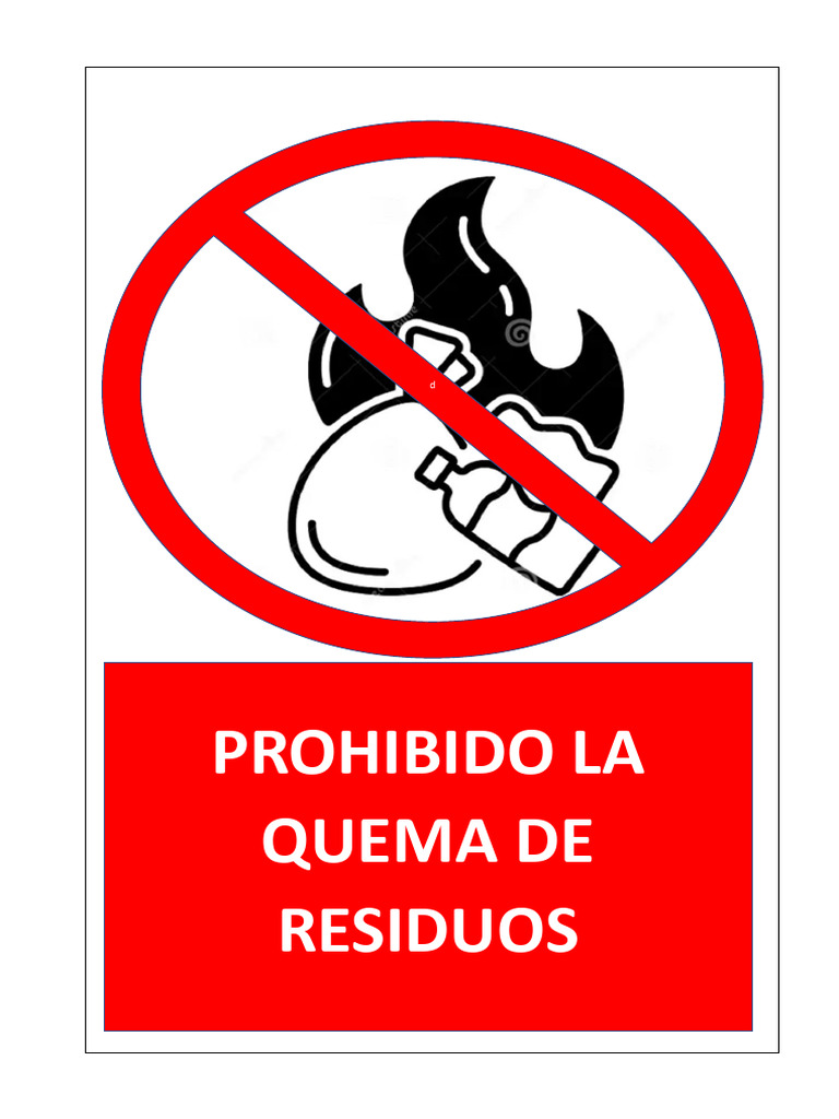 Señalización de Prohibido Quema de Basura | PDF