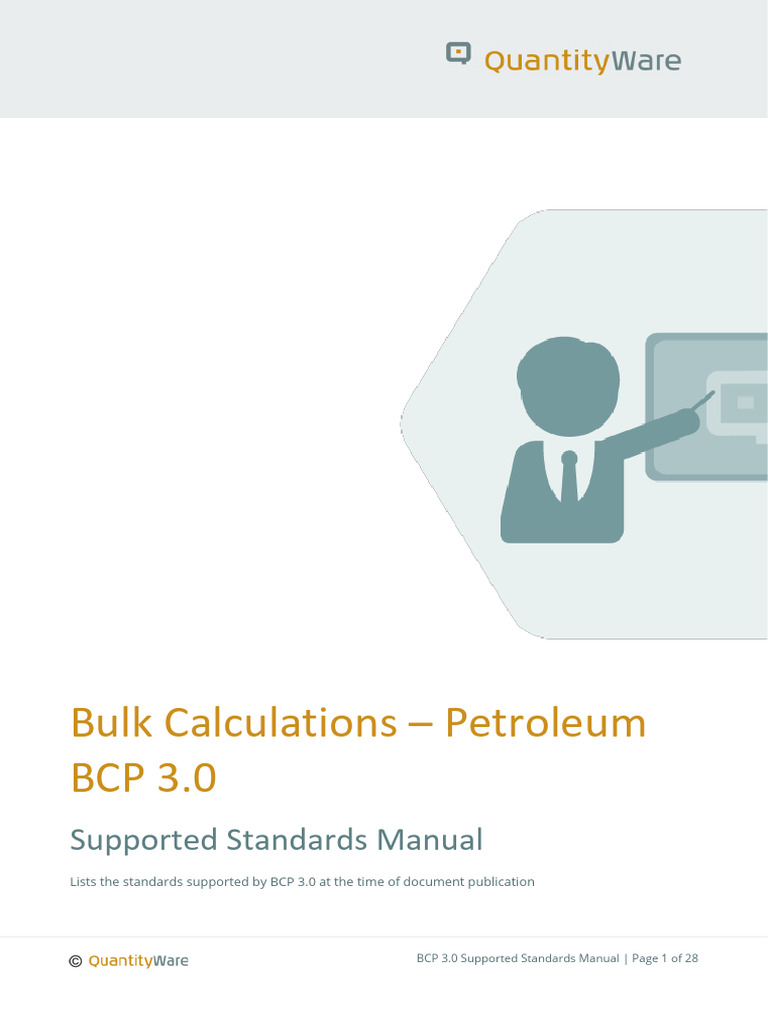 BCP 3.0 Supported Standards Manual | PDF | Diesel Fuel | Technology & Engineering