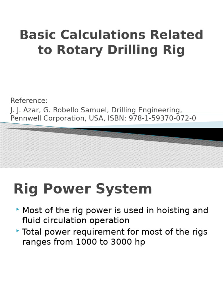 Rig Systems Calculations | PDF