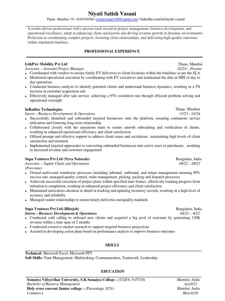 CV - Niyati Vasani (2) - 3 - 240715 - 194608 | PDF