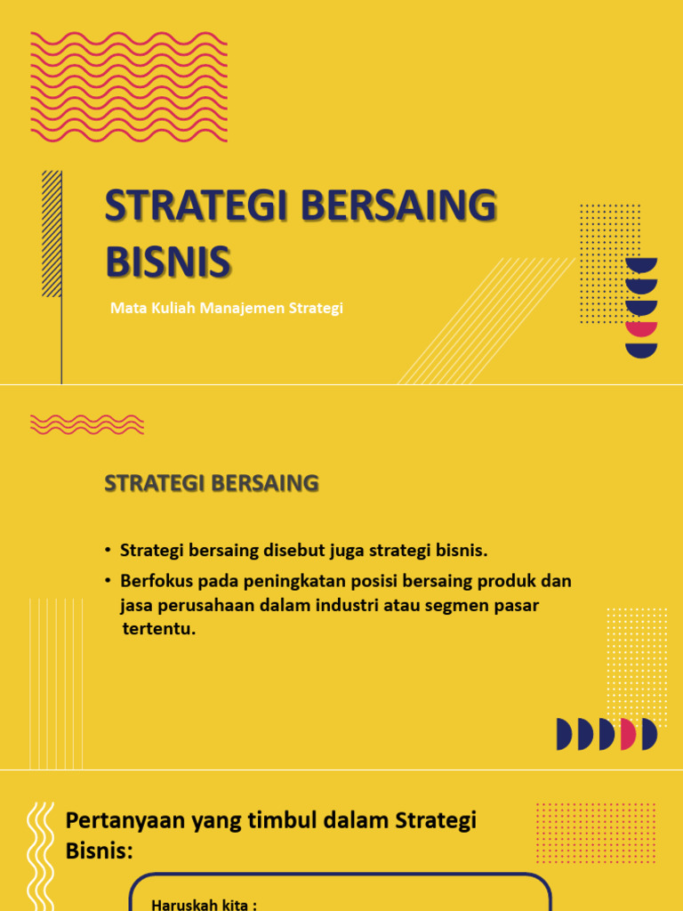 Kuliah 8-9 Strategi Bersaing Bisnis | PDF