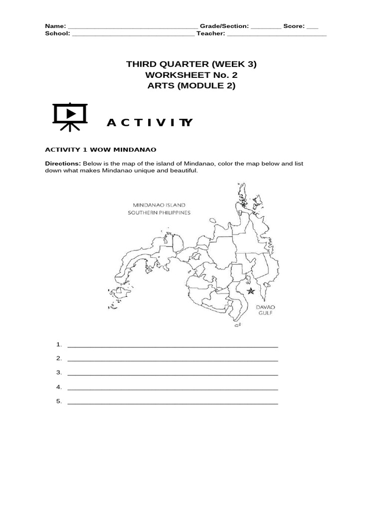 Q3 Week3 Arts Worksheet2 | PDF