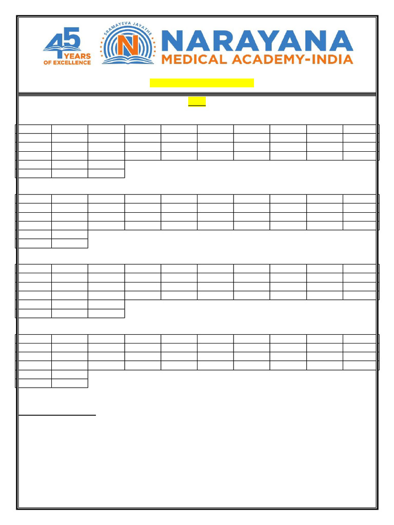 (Incoming) JR NEET STAR CO SUPER CHAINA (CBSE) (NCERT TEST-06) KEY EX ...
