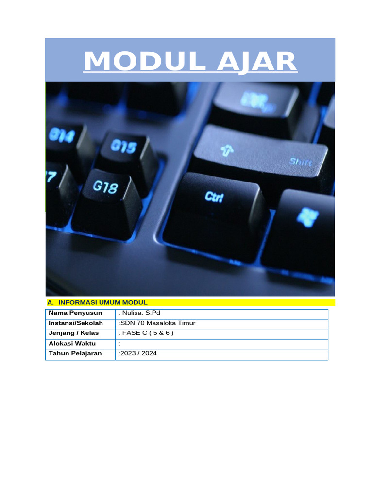Modul Ajar Tik Fase C Bab 1 | PDF