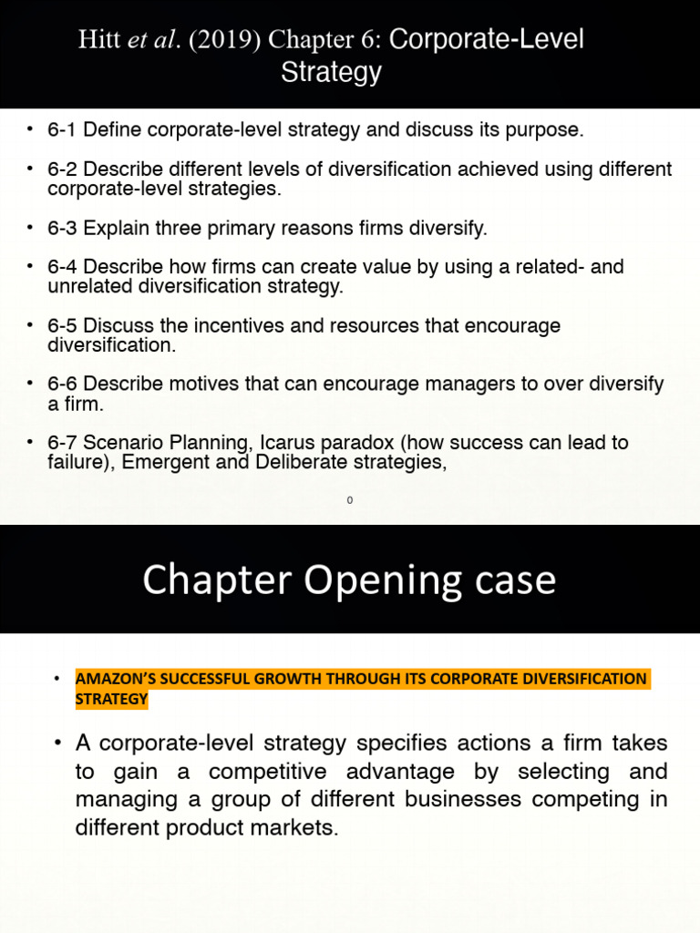 Revised Chapter 6-Corporate Level Strategy-Hitt Et Al. 2019 | PDF