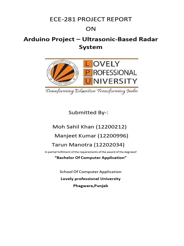 Arduino Ultrasonic Radar System Report | PDF | Radar | Arduino