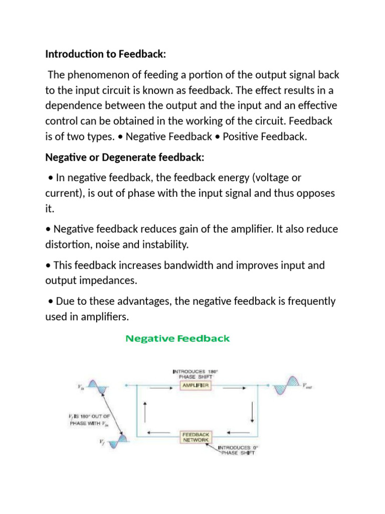 Introduction to Feedback | PDF