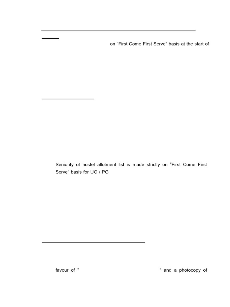 Hostel Policy For NUST | PDF