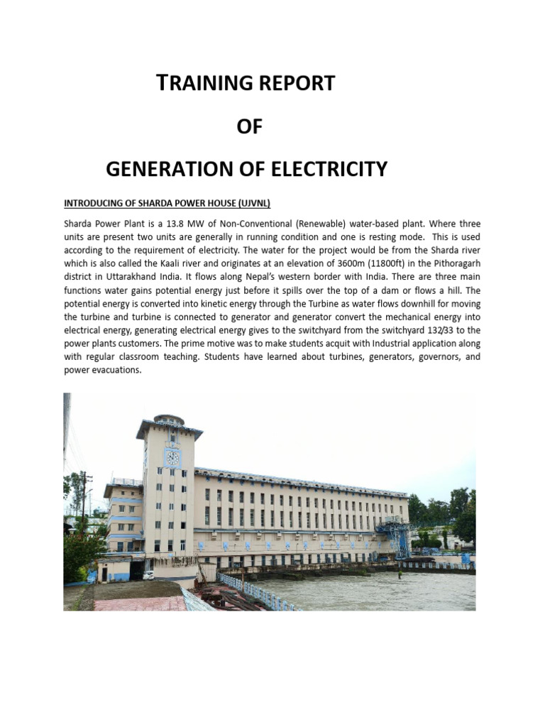Sharda Hydroelectric Power Plant Overview | PDF | Hydroelectricity ...