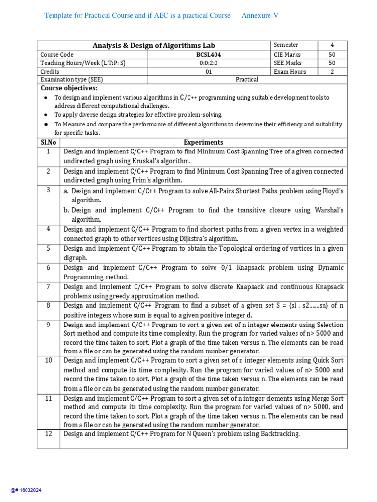 Ada Lab | PDF | Computational Complexity Theory | Teaching Methods & Materials