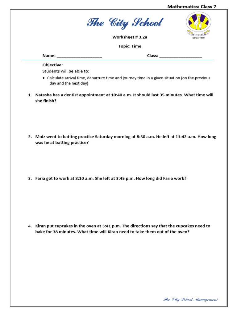 Worksheet 3.2a | PDF