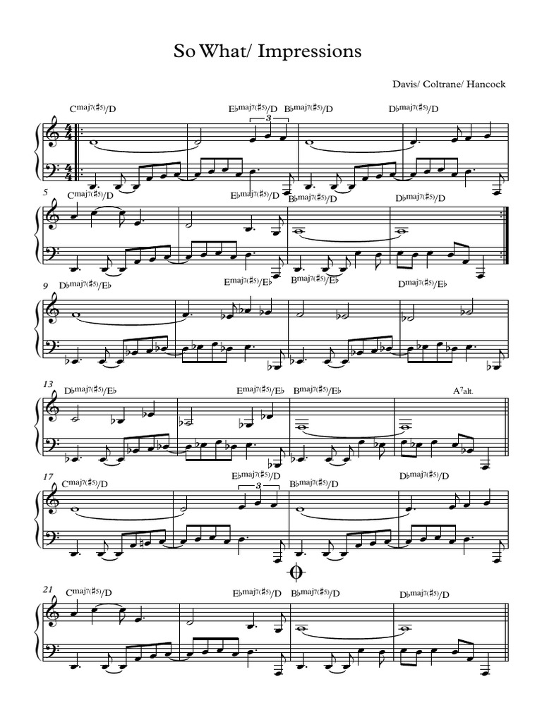 So What Impressions - Full Score | PDF