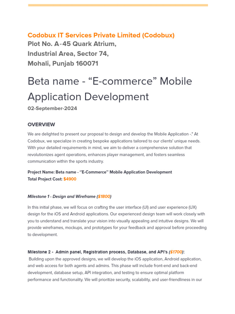 Ecommerce - Mobile Application Development | PDF