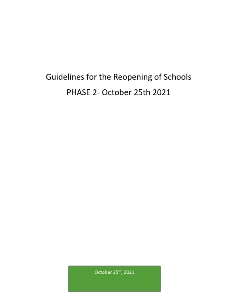 Guidelines For Reopening Phase 2 | PDF