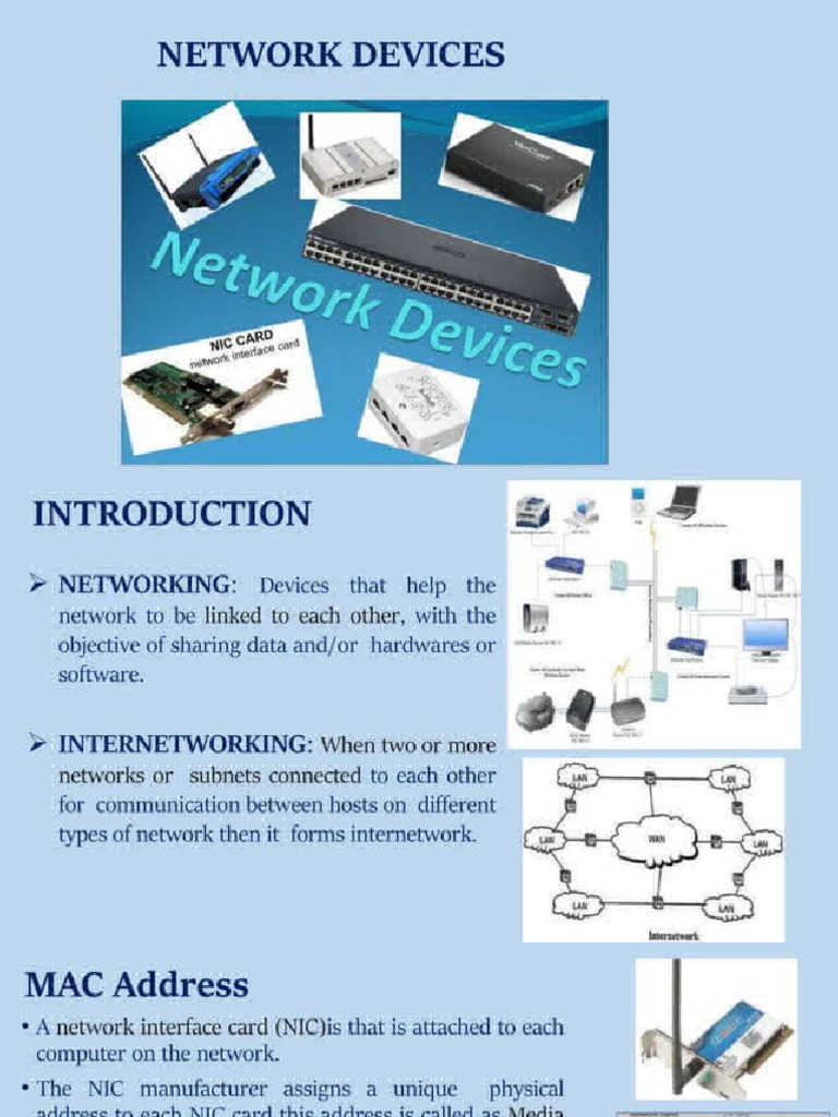Network Devices Ppt | PDF
