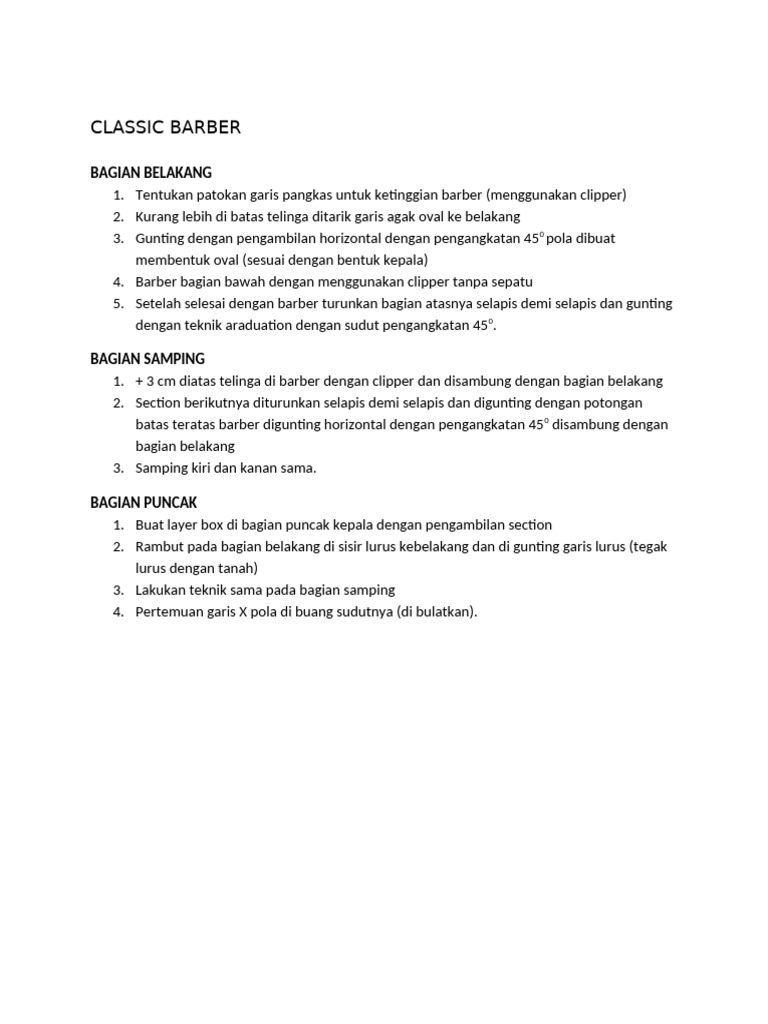 Classic Barber & Square Bob | PDF