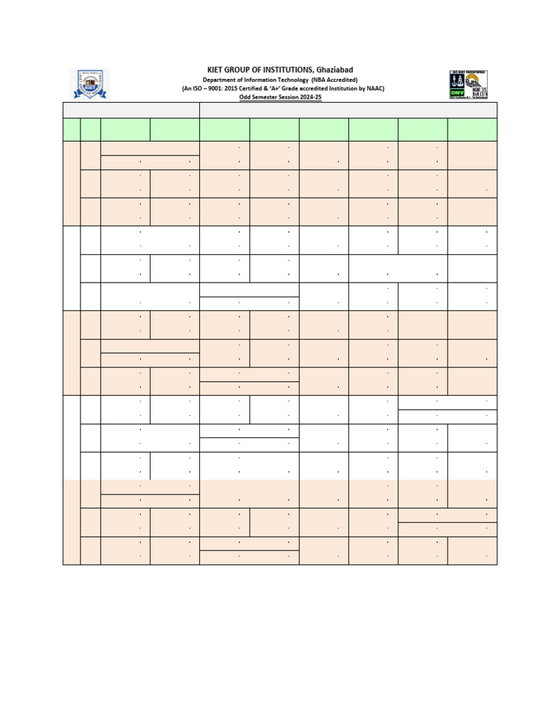 3rd Yr TimeTable ODD SEM 2024-25-17sep2024 | PDF