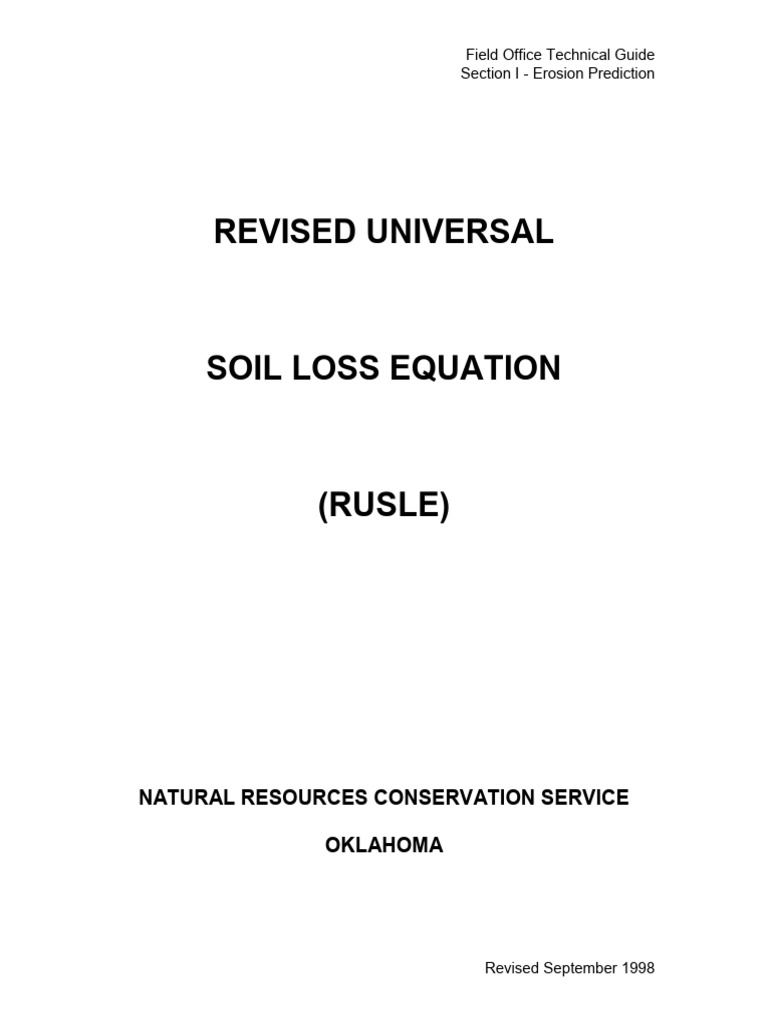 RUSLE_Intro_&_Chap1_R_Factors | PDF