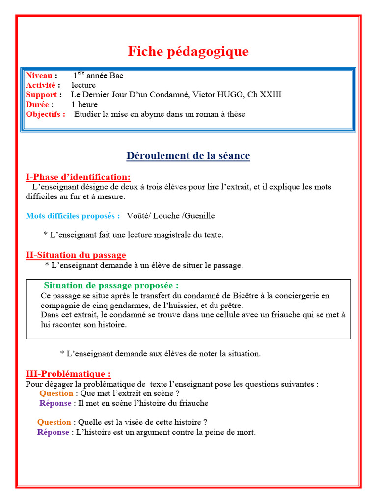Copie Fiche-Pédagogique-Gratuite-Lecture-Le-Dernier-Jour-Dun-Condamné ...