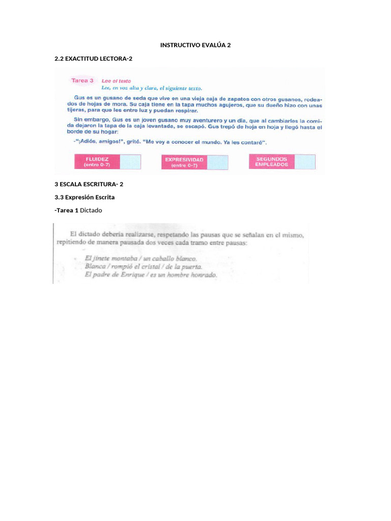 Instructivo Evalúa 2 | PDF
