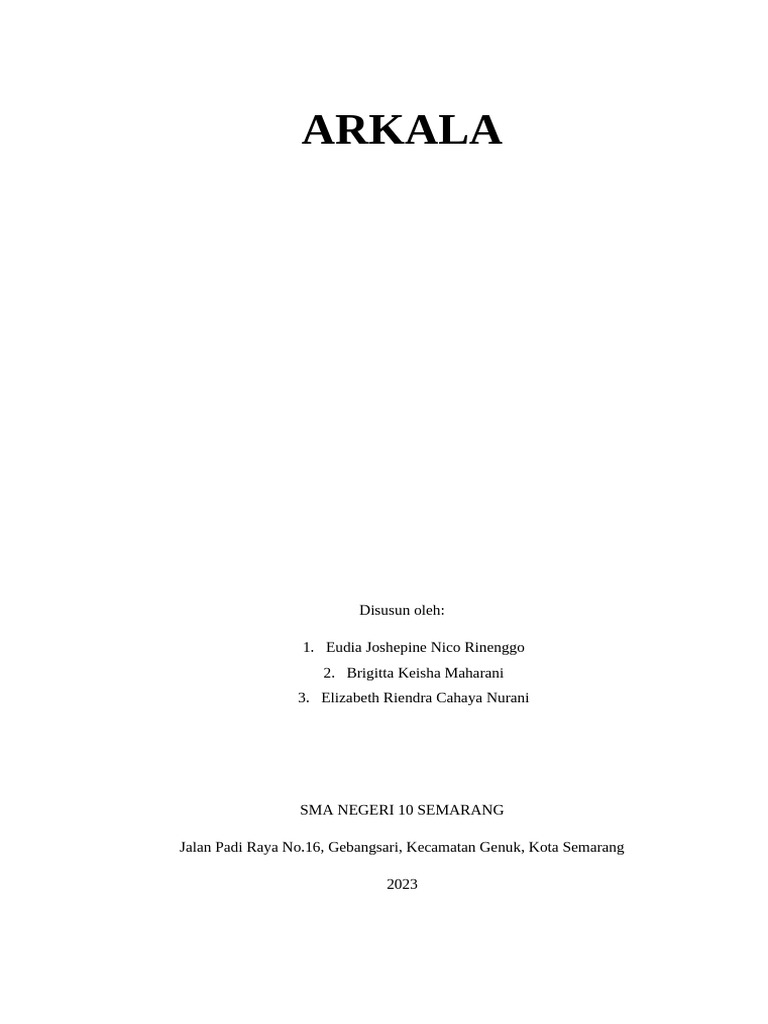 Arkala Proposal Juga | PDF