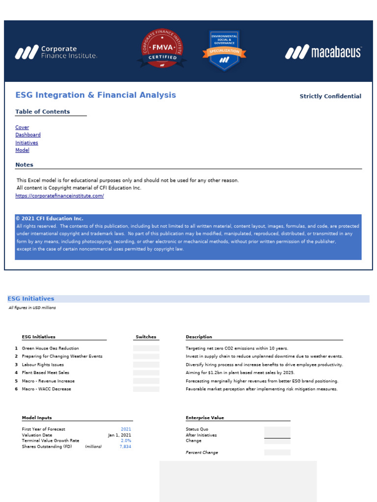 ESG Model (Base - Template) | PDF