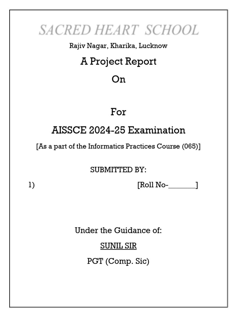 Computer Institute Management System Project - Report | PDF