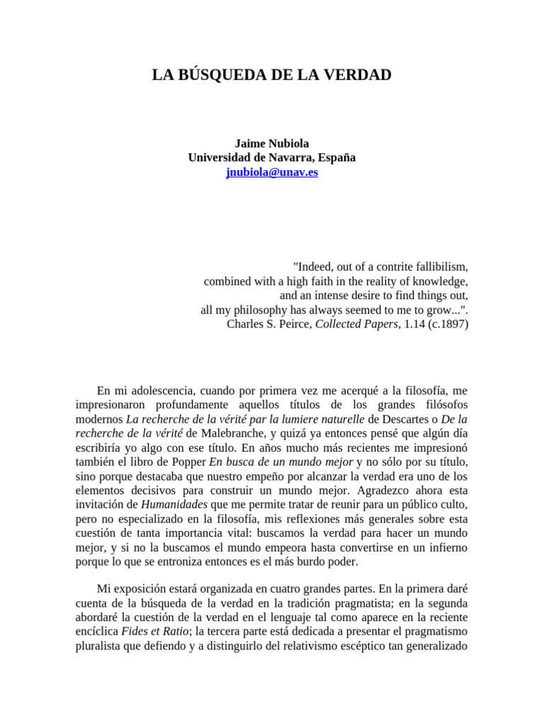 La Búsqueda de La Verdad | PDF